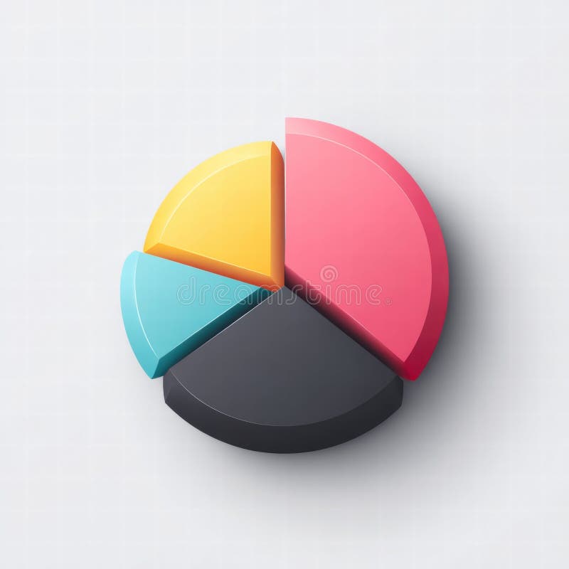 This 3D Rendered Pie Chart, with Colorful Segments, Represents Data Analysis. Stock Illustration ...