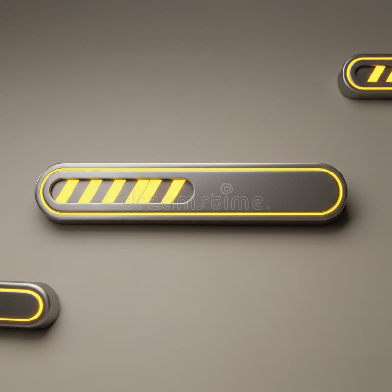 A 3D-rendered Progress Bar with a Rounded Rectangular Shape Features a ...