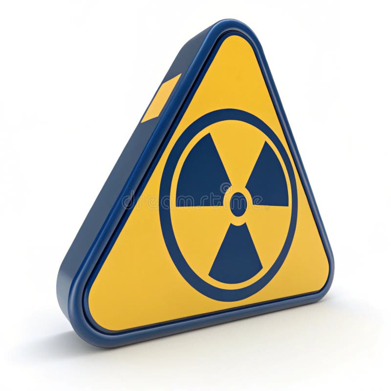 Radioactivity Icon 3D Render Isolated on White Background Stock ...