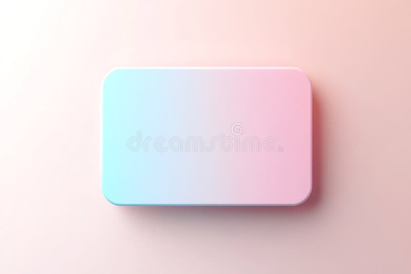 3D Rendered Rectangular Shape with Rounded Edges Blue, Pink Gradient on ...