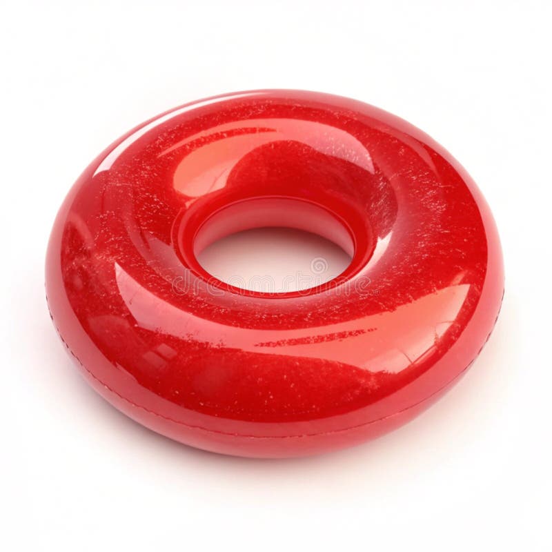 3D Rendered Red Glossy Torus Stock Illustration - Illustration of ...