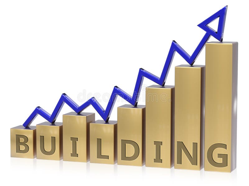 Rising building graph stock illustration. Illustration of grap - 113494676