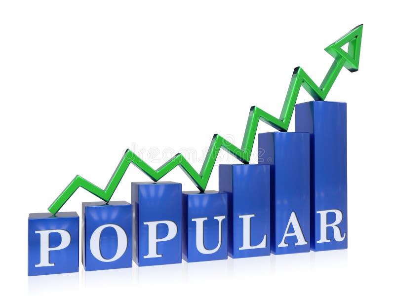Rising popular graph stock illustration. Illustration of arrange ...