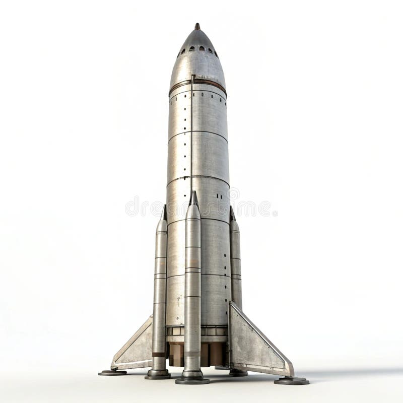 3D Render Rocket Jet Flying on Star Field Galaxy Space 3D Illustration ...
