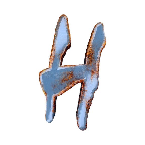 3D Rendered Rusty Letter.Metallic Custom Font. Stock Image - Image of ...