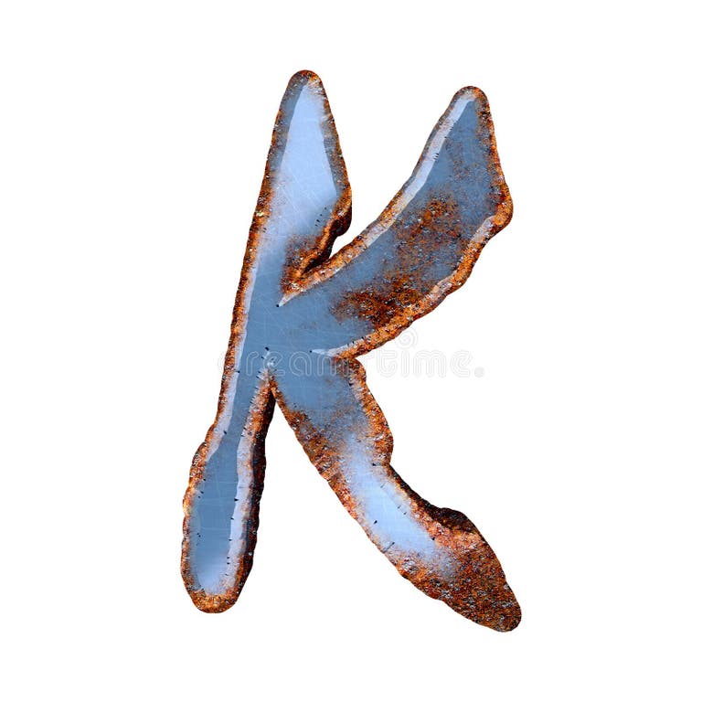 3D Rendered Rusty Letter.Metallic Custom Font. Stock Photo - Image of ...