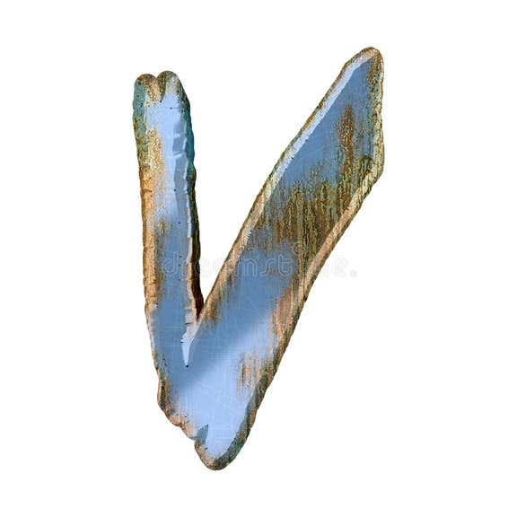 3D Rendered Rusty Letter.Metallic Custom Font. Stock Image - Image of ...