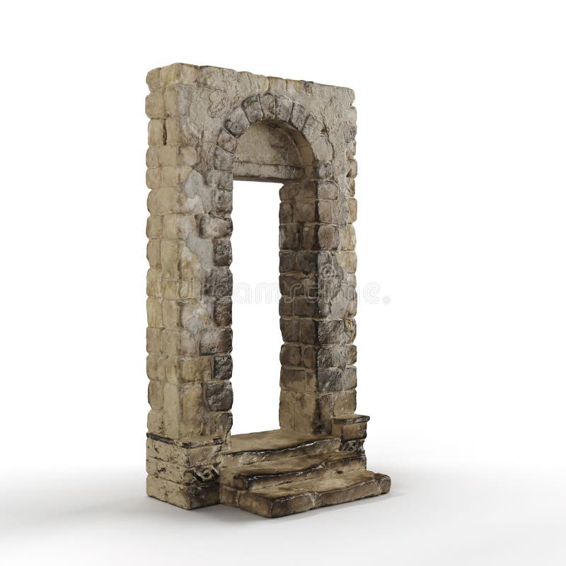 3D Rendered Scale Model of a Realistic and Classic, Stone Archway Stock ...