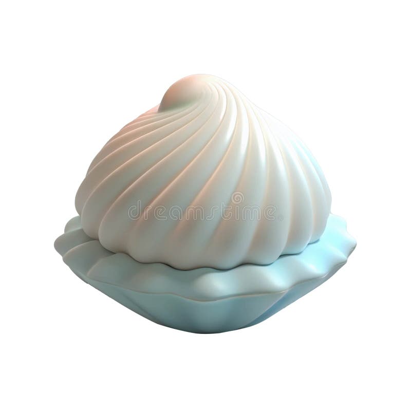 Cute 3D Seashell Transparent Background Stock Illustration ...