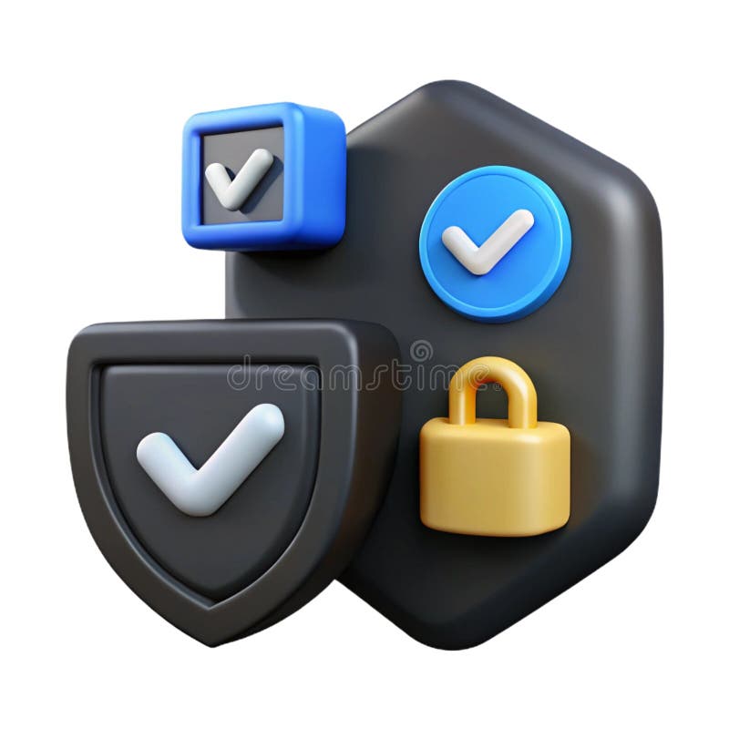 Security 3D icons coding stock illustration. Illustration of computer ...