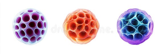 3D Rendered Set of Particle Clouds in Assorted Colors. Stock ...