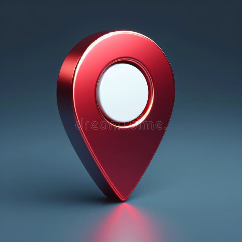 3d Rendered Shiny Red Map Pin Icon with Glowing Edge Effect on Smooth ... 3d Rendered Shiny Red Map Pin Icon with Glowing Edge Effect on Smooth ...