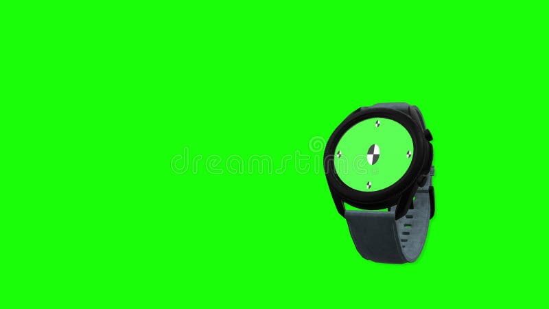 3D Rendered Smartwatch with Green Screen for Mockup. Animation for ...