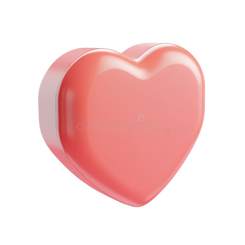 Lovely Coral Heart Shape, 3D Render for Valentine S Day Stock ...