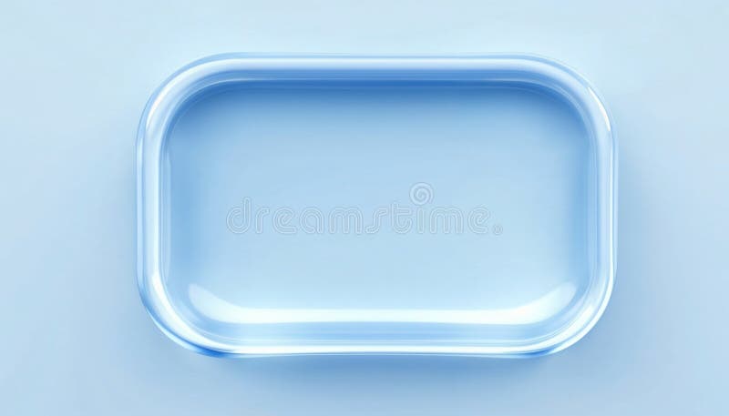 A Pristine, Transparent Glass Container with Rounded Edges, Resting on ...