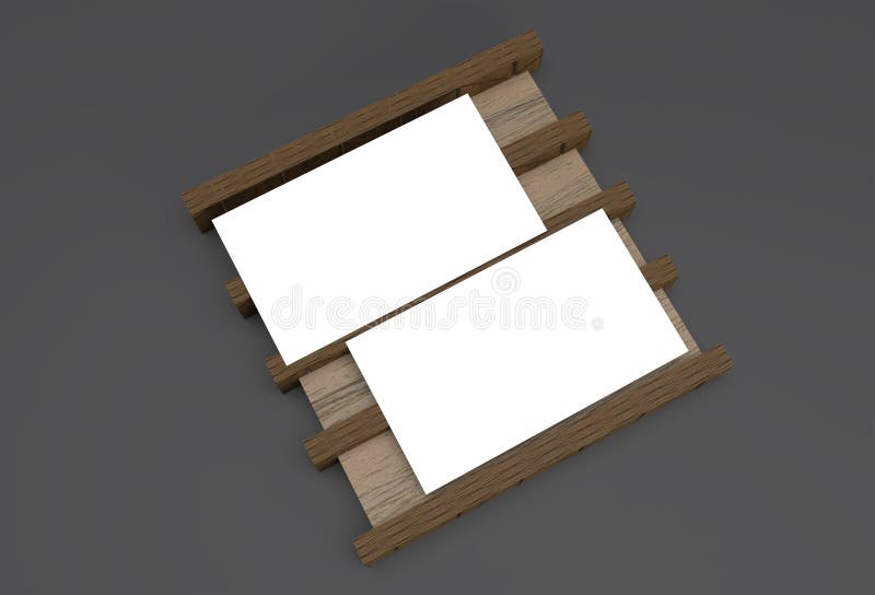 3d Rendered Stack Business Cards Mockup Design Stock Illustration ...