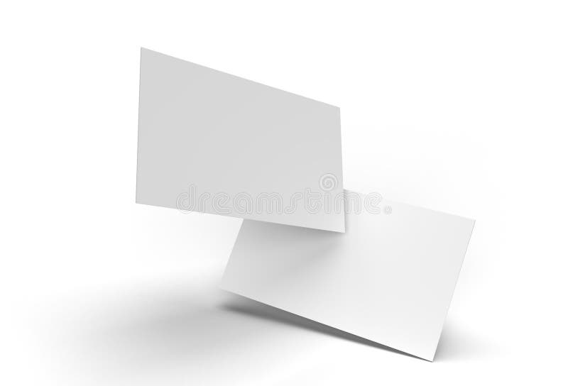 3d Rendered Stack Business Cards Mockup Design Stock Illustration ...