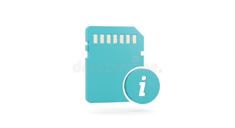 Rendered Teal Sd Card Stock Illustrations – 1 Rendered Teal Sd Card ...
