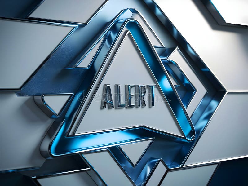 Ai-generated, Alert 3D Render Text on a Wall. Stock Illustration ...