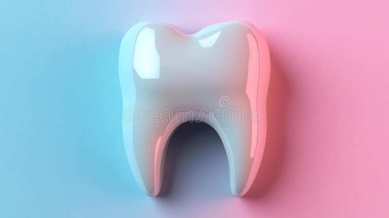 3D Rendered Tooth on Gradient Background Generative AI Stock ...