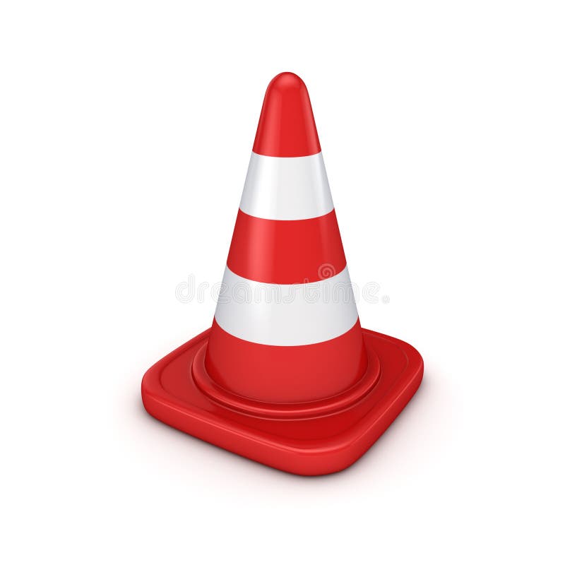 3d rendered traffic cone. stock illustration. Illustration of cone ...