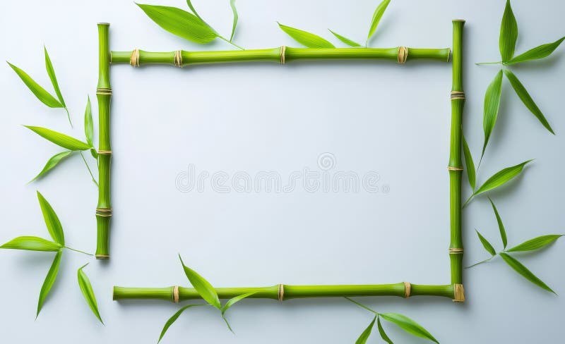 A 3D Rendered Wallpaper Showcasing a White Background with Bamboo ...