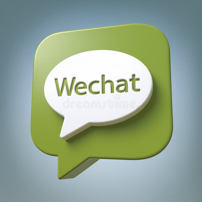 3d Speech Bubble WeChat Message Icon Stock Illustration - Illustration ...