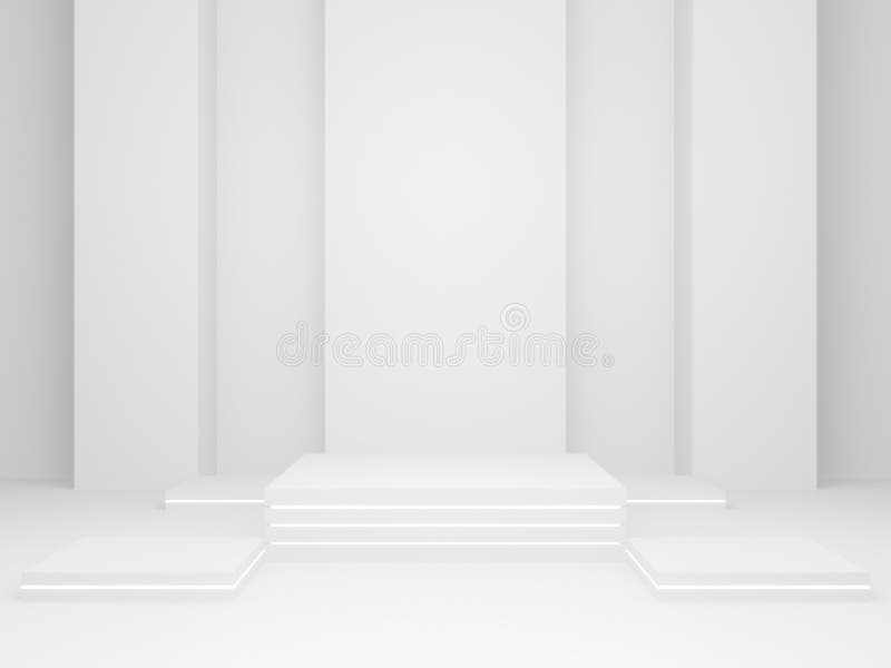 3D rendered white stage stock illustration. Illustration of podium ...