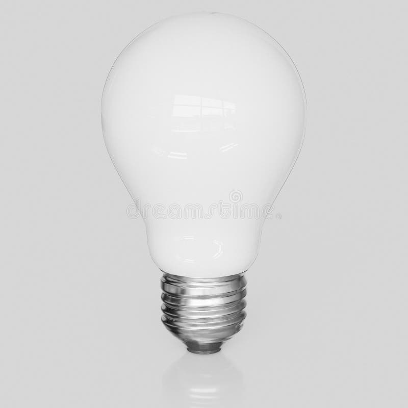 Isolate Light Bulb on a Seamless and Slight Reflective Surface Stock ...