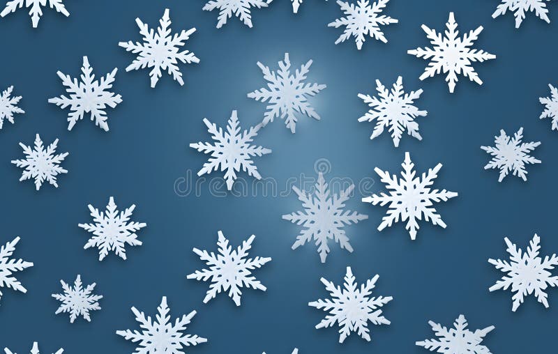 3D Rendered White Snowflake Pattern Seamless Wallpaper Stock ...