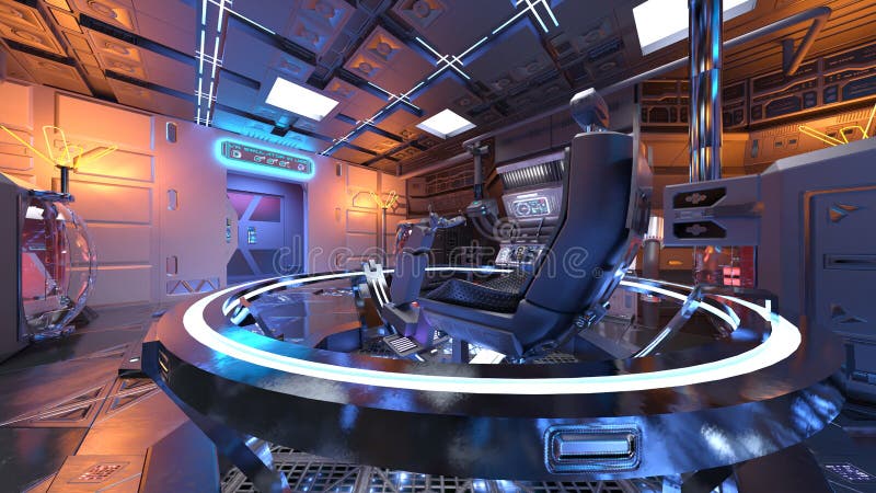 3d Renderen Van Het Ruimteschip Stock Illustratie - Illustration of ...