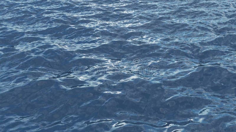 3D Renderer of Ocean Waves. Rays of Light on the Water Stock Video ...