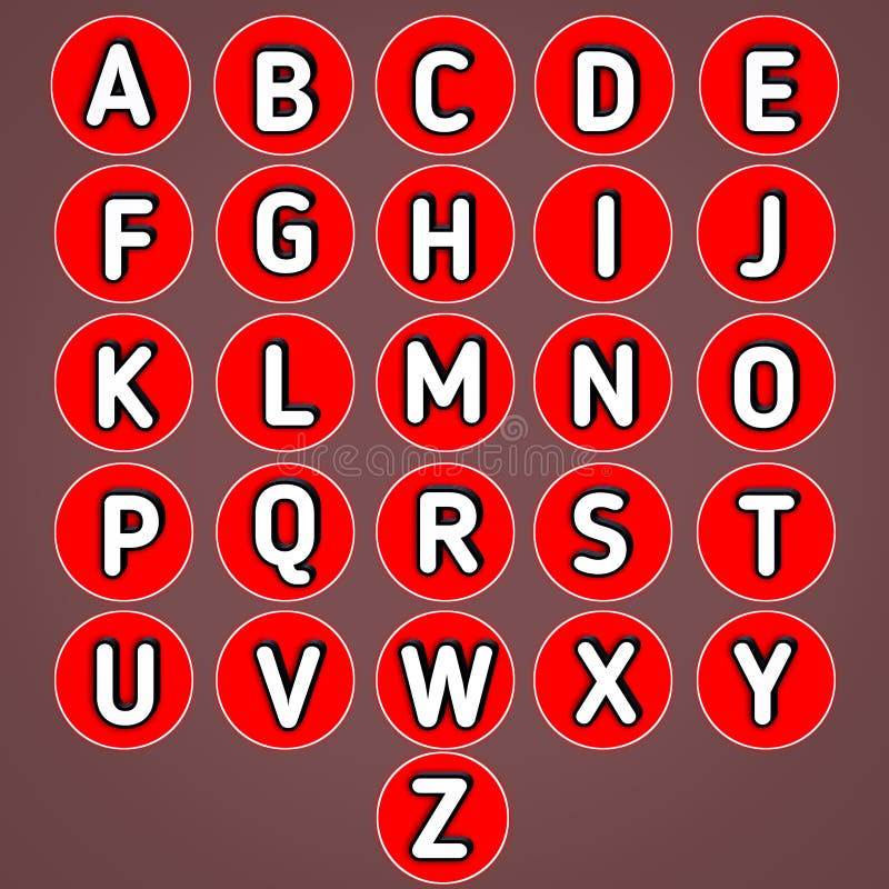 3d Rendering Abcd Latter Isolated on Maroon Stock Illustration ...