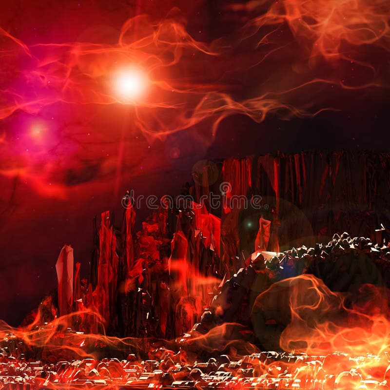 Abstract Alien Terrain Landscape Background Stock Illustrations – 426 ...