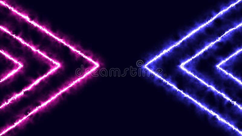 3d Rendering, Abstract Background of Colorful Neon Wavy Line Glowing in ...