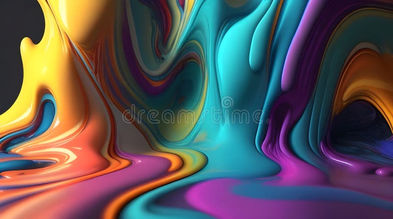 3d Rendering of Abstract Background. Computer Generated Illustration ...