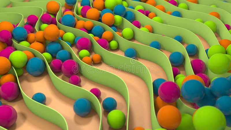3D Rendering of Abstract Background, Elegant Design. a Lot of Green ...