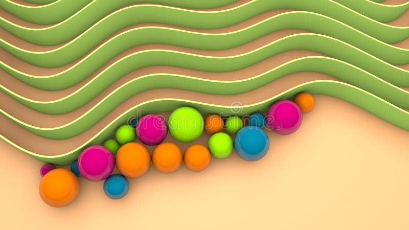 3D Rendering of Abstract Background, Elegant Design. a Lot of Green ...