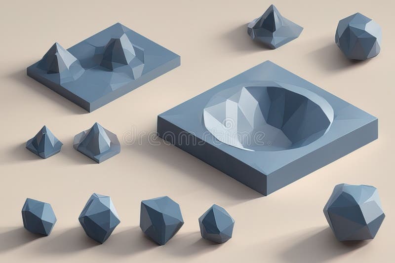 3 D Rendering Abstract Background Of Geometric Shapes3 D Rendering