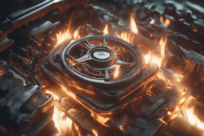 3d Rendering of an Abstract Background with a Glowing Cocktail Cogs ...