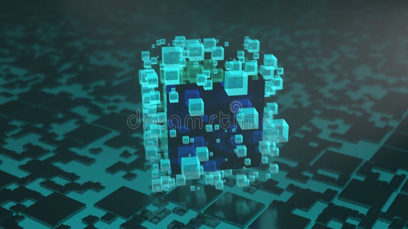 Abstract Tesseract Sphere Vector Illustration Stock Vector ...