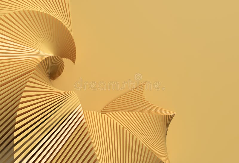 3D Rendering Abstract Background with Wave Line. Creative Architectural ...