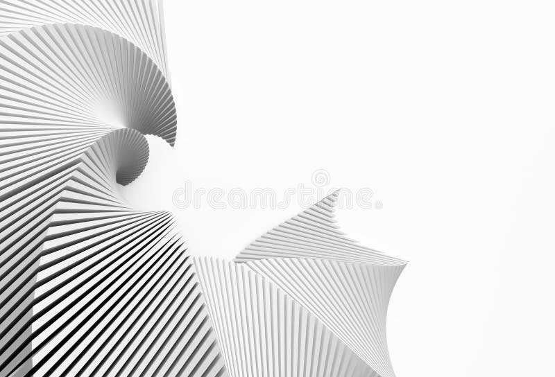 3D Rendering Abstract Background with Wave Line. Creative Architectural ...