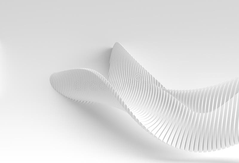 3D Rendering Abstract Background with Wave Line. Creative Architectural ...
