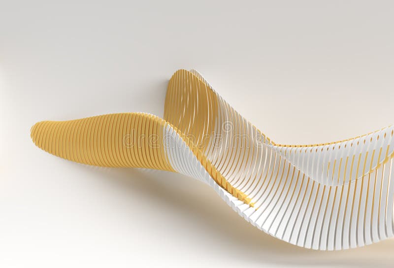 3D Rendering Abstract Background with Wave Line. Creative Architectural ...