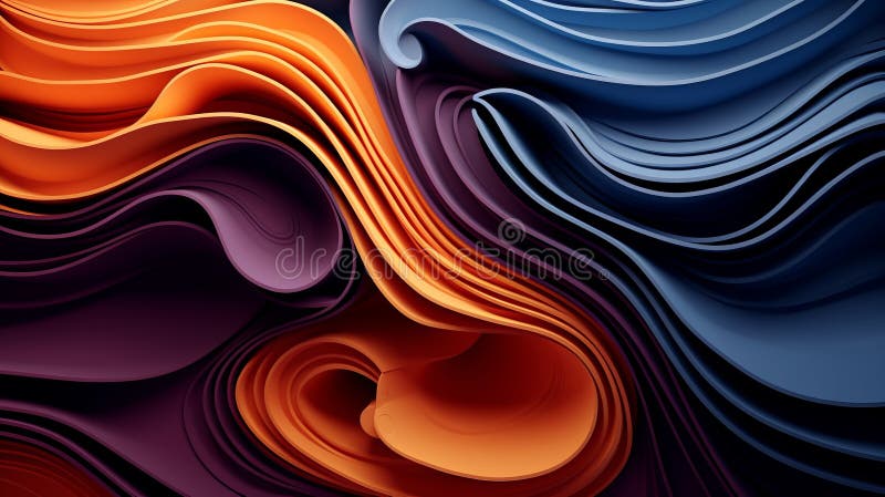 3d Rendering, Abstract Background with Wavy Pattern, Computer Generated Images Stock ...