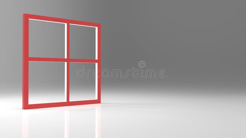 3d Rendering Abstract Blank Window Frame with Nice Background Co Stock ...