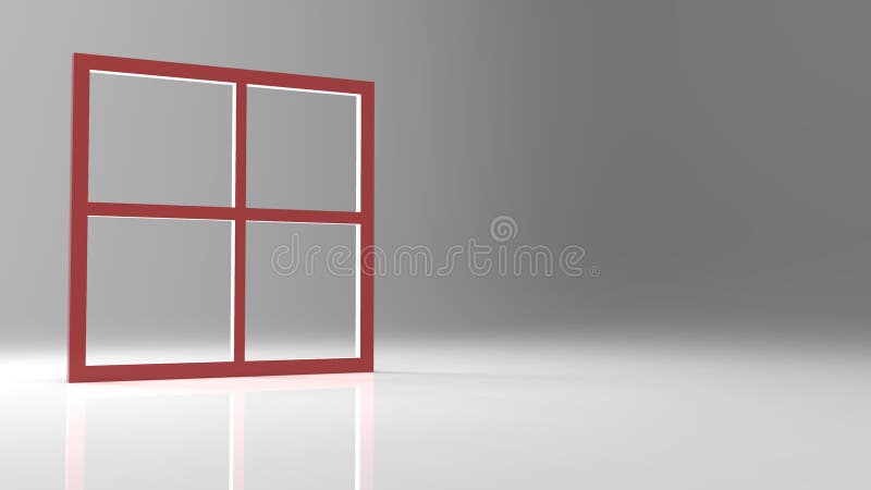 3d Rendering Abstract Blank Window Frame with Nice Background Co Stock ...