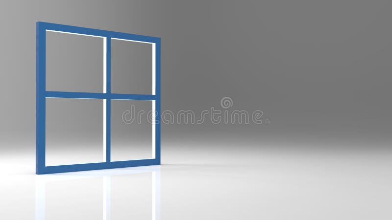 3d Rendering Abstract Blank Window Frame with Nice Background Co Stock ...