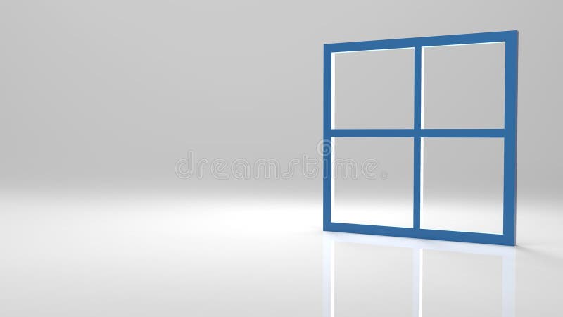 3d Rendering Abstract Blank Window Frame with Nice Background Co Stock ...
